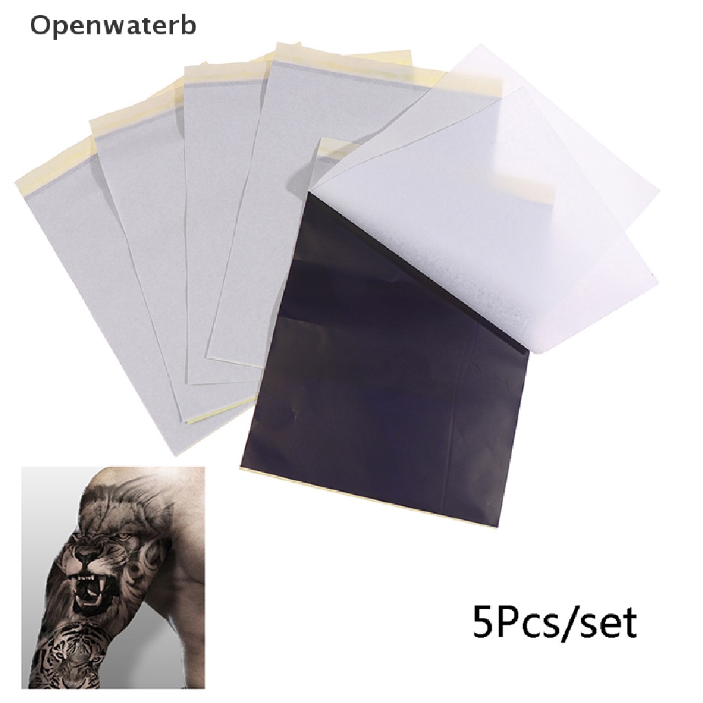 Openwaterb 5Pcs/Set Tattoo Transfer Paper Stencil Carbon Thermal Copier ...