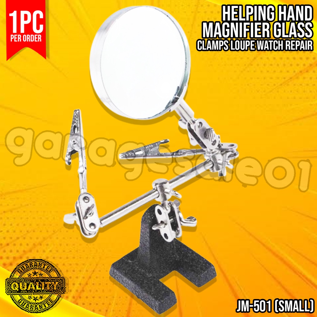 GS Helping Hand Tool with 5X Magnifying Glass – Adjustable Locking Arms ...