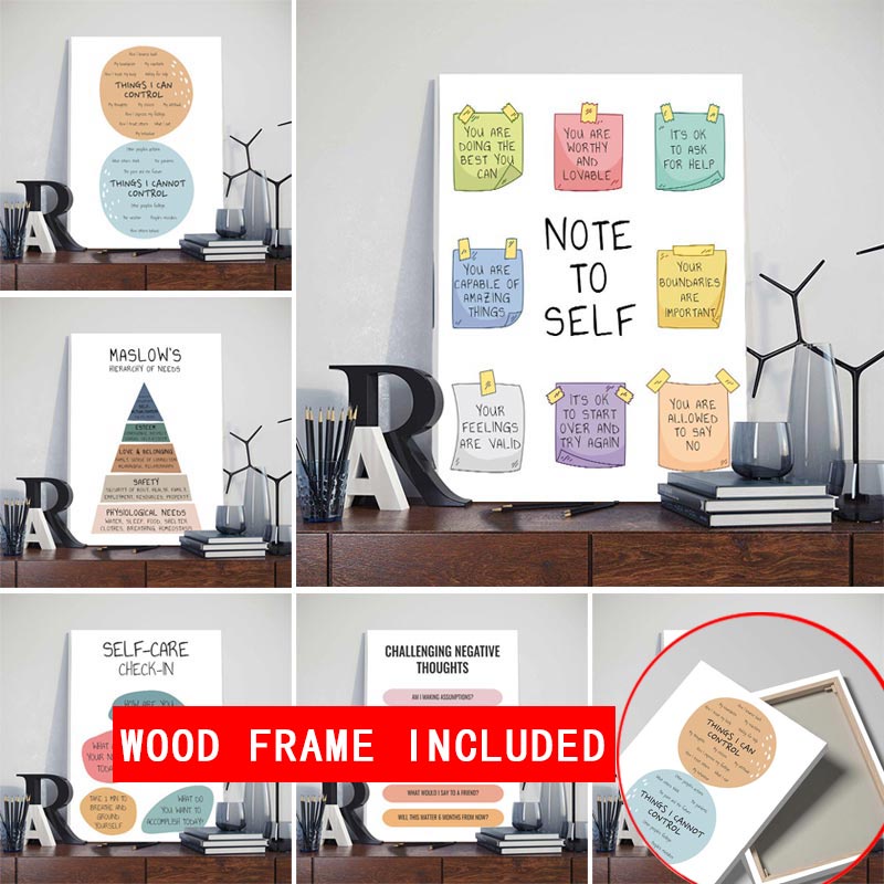 (With Frame)Alphabet Poster Education Canvas Painting Alphabet Number ...
