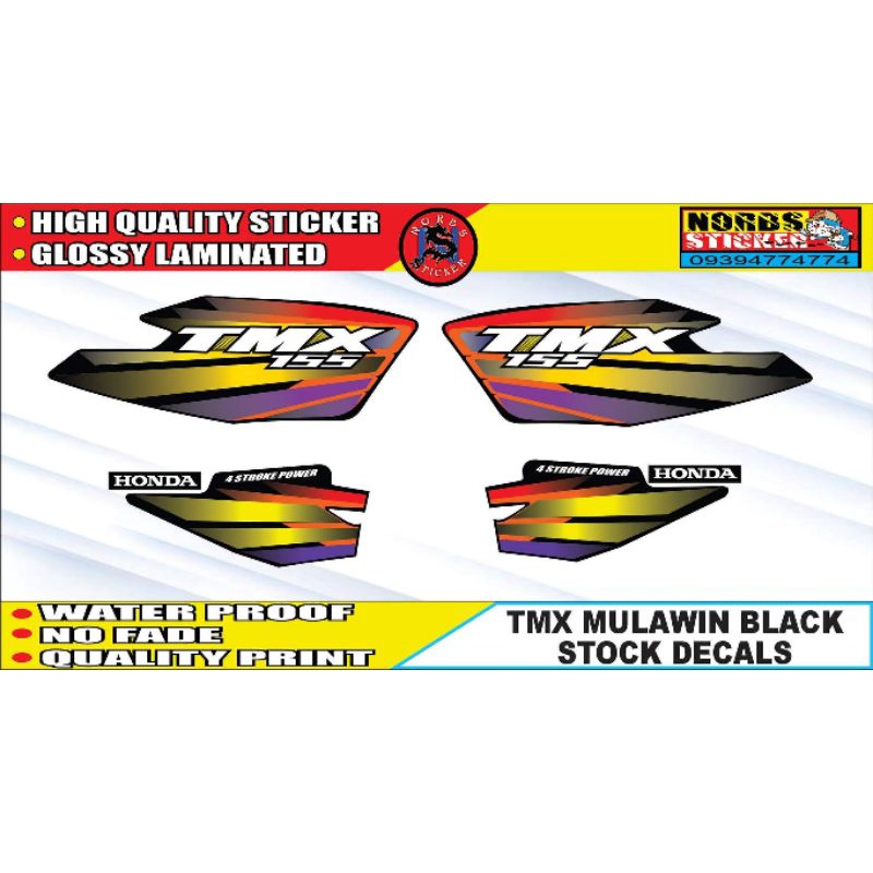 TMX MULAWIN STOCK DECALS W/FREEBIES | Shopee Philippines