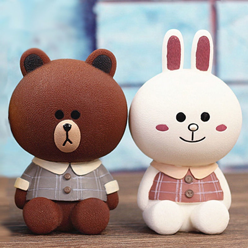 Cute brown bear Children's Shock-Resistant Piggy Bank Boy Girl Adult ...
