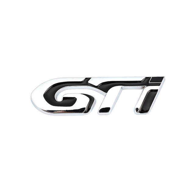 3D Metal GTI Logo Emblem Badge Decals Car Front Back Trunk Stickers For ...