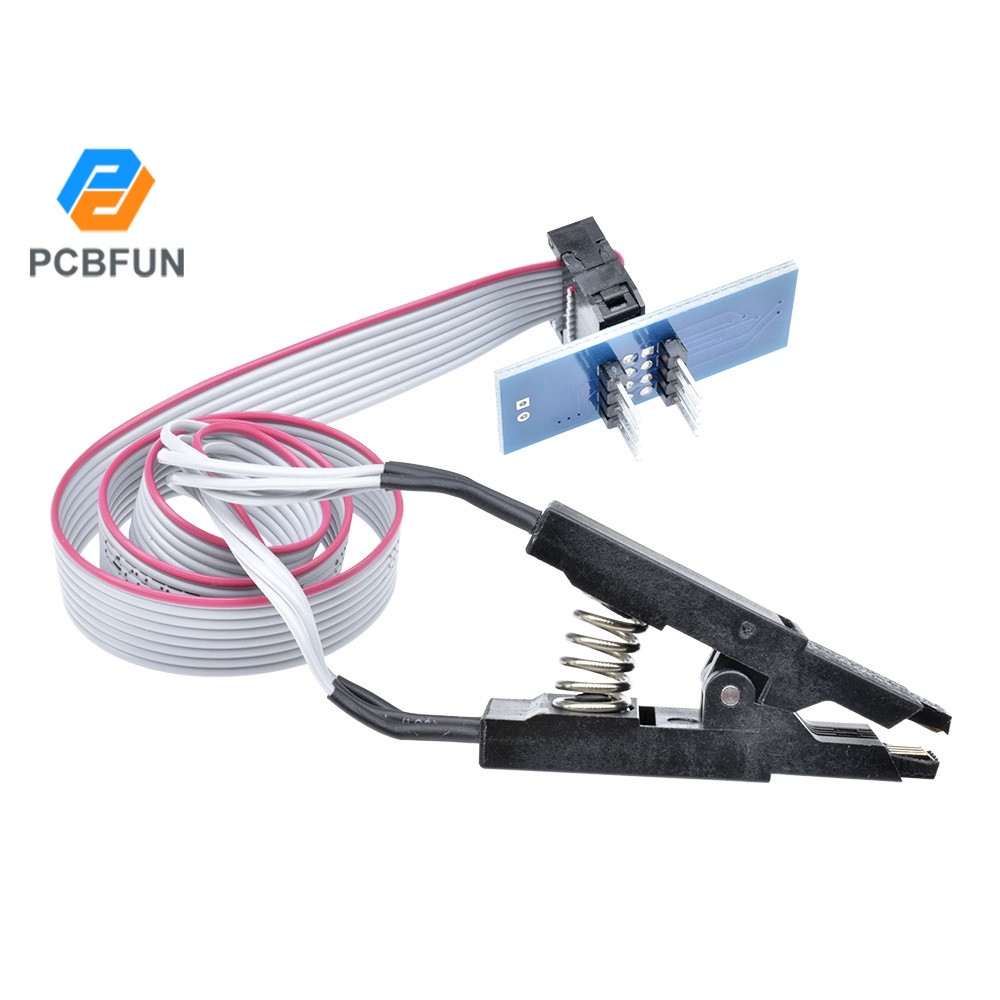 Pcbfun Soic8 Sop8 Flash Chip Ic Test Clips Socket Adapter Bios/24/25/93 ...