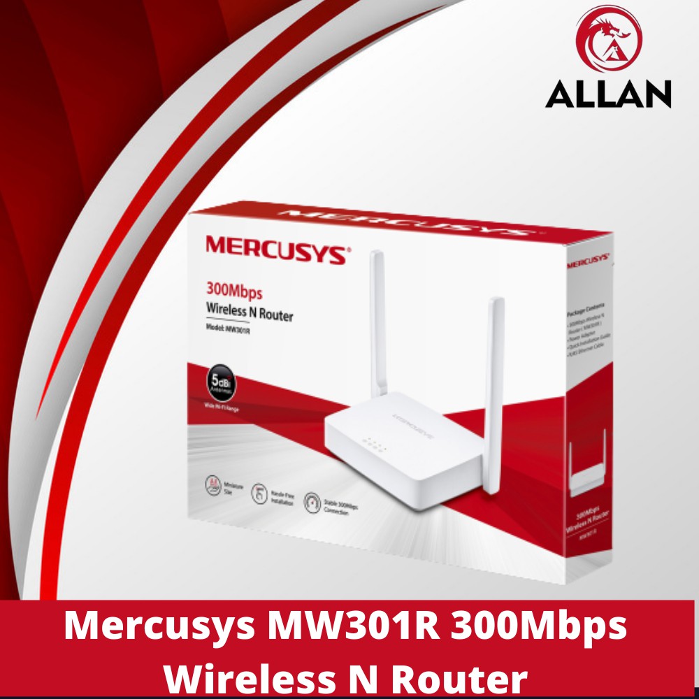 Mercusys MW301R 300Mbps Wireless N Router Two 5dBi Antennas | WiFi ...