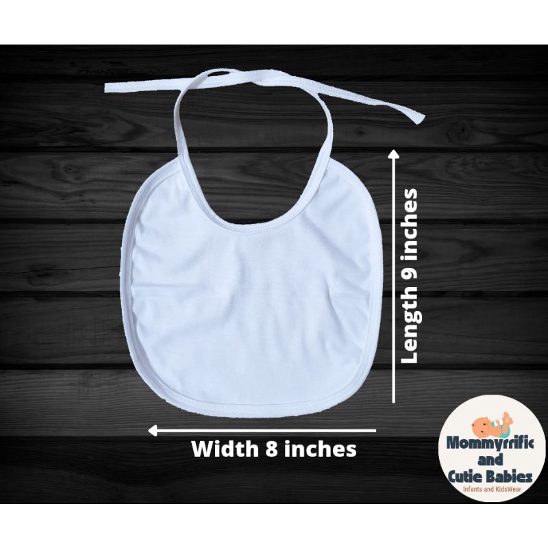 Plain White Cotton Bib | Shopee Philippines