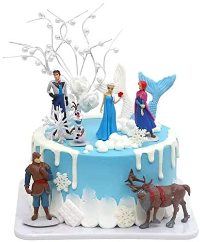 5/6pcs Frozen Princess Cake Toppers Elsa Olaf Anna Figures Set Toy ...