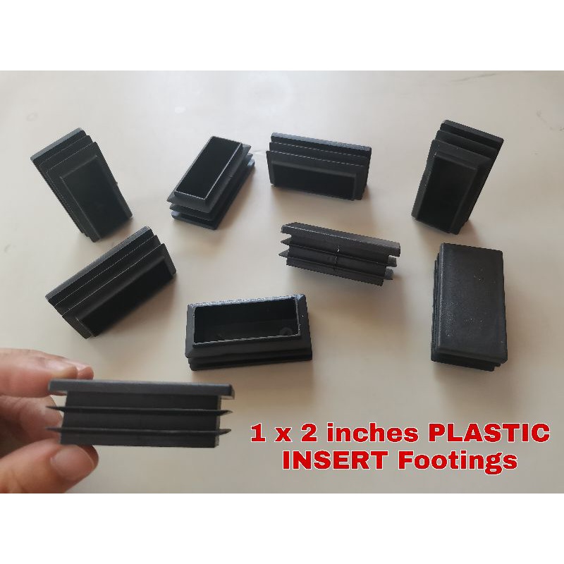 1x2 inches (25mm x 50mm) RECTANGULAR PLASTIC INSERT Footings | Shopee ...