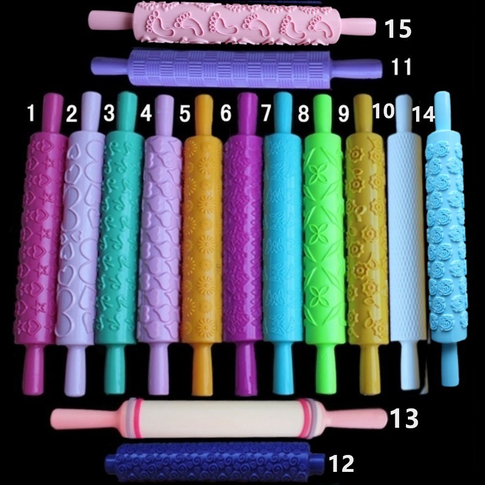 Sugar turning cake embossing rolling pin baking printing cake mold ...