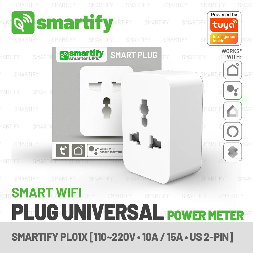 SMARTIFY WIFI Universal Plug Socket POWER MONITORING