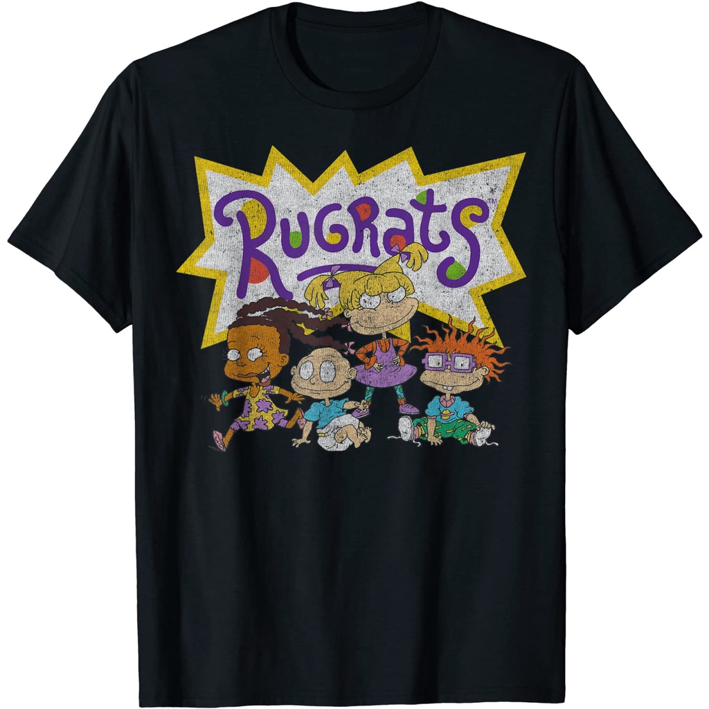 Nickelodeon Rugrats Adult Clothes Vintage Group Shot Logo T-Shirt ...