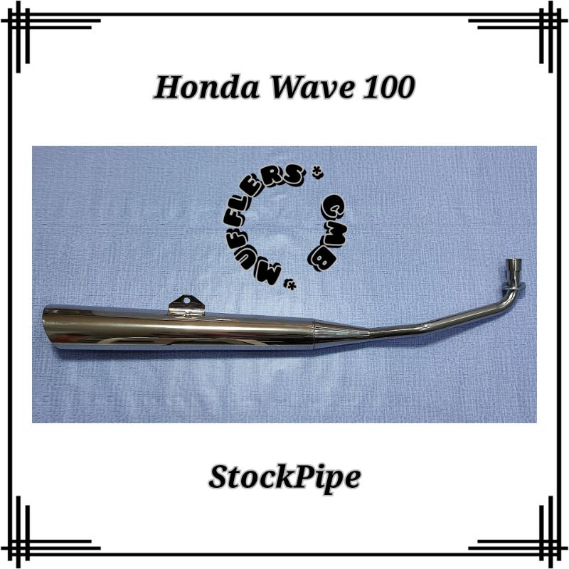 Honda Wave 100 - StockPipe - Stainless - Muffler | Shopee Philippines