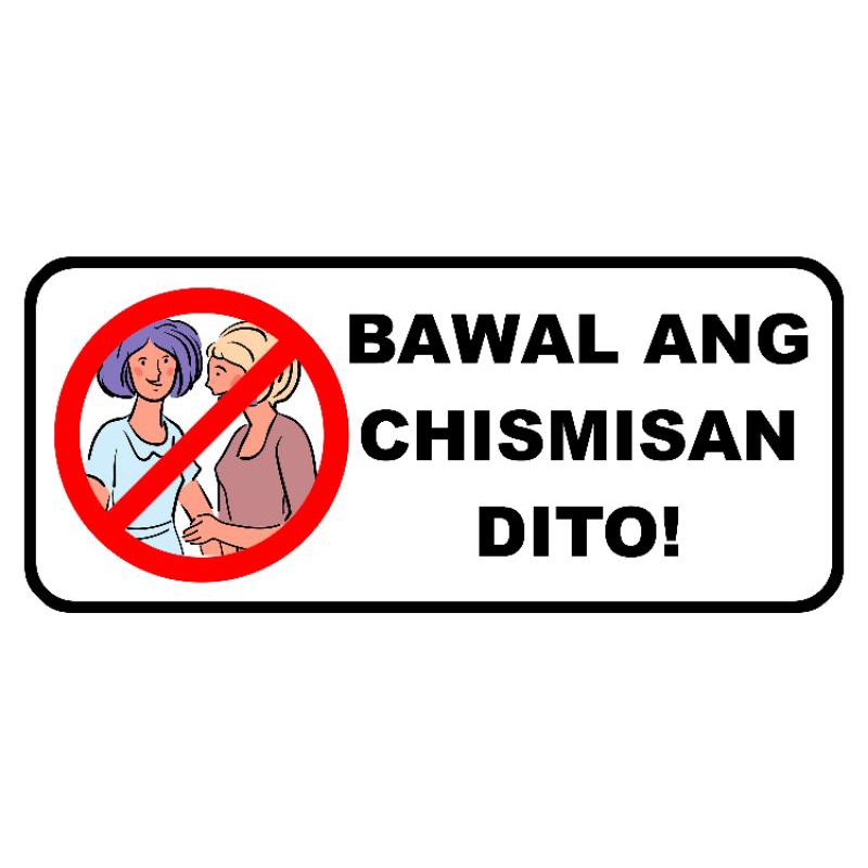 BAWAL CHISMOSA PVC SIGNBOARR | Shopee Philippines
