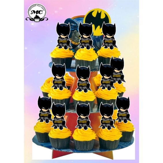 batman theme cupcake topper 12pcs | Shopee Philippines