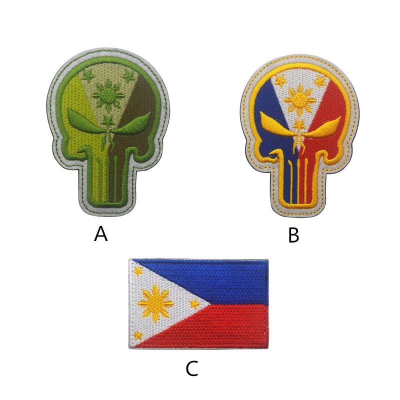 Philippines Flag Punisher Military Army Tactical Morale Embroidery ...