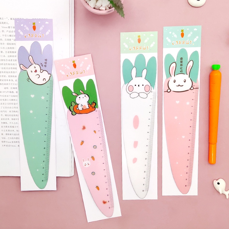 15 Cm Scale Cute Carrot Soft Ruler Creative Cartoon Ruler Professional ...