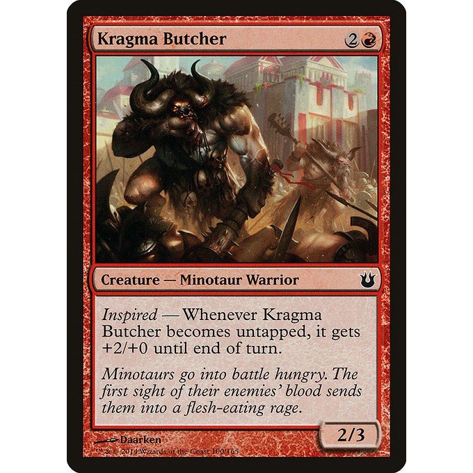 Magic the Gathering : Kragma Butcher - BNG Played - MTG Red Minotaur ...