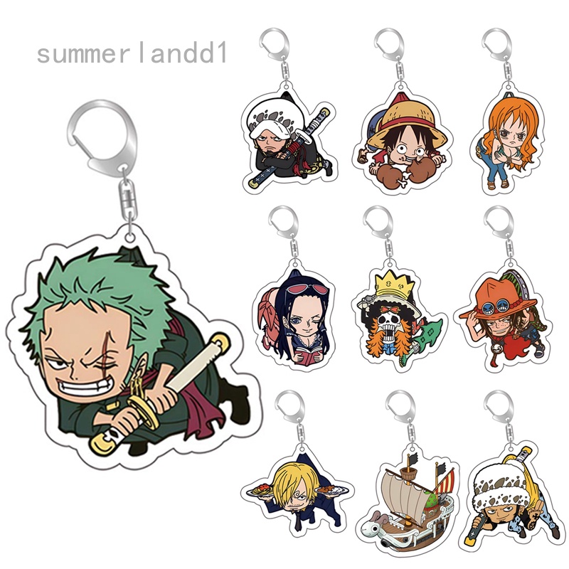 One Piece Animation character acrylic transparent key chain pendant ...