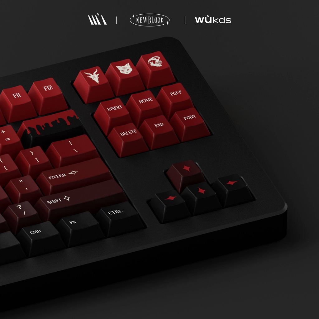 WUKDS NEW BLOOD Keycaps 150 Keys PBT Dye-Sublimation Keycaps Cherry ...