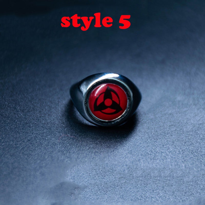 Anime Naruto Ring Akatsuki Sharingan Metal Uchiha Itachi sasuke Kakashi ...