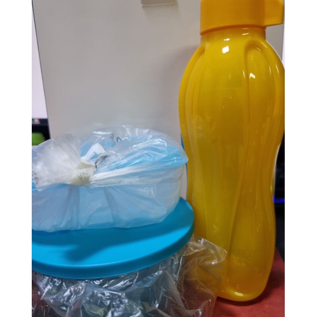 Tupperware SCHOOL or OFFICE LUNCH BOX SET: ECO BOTTLE 500ML, ROUND ...