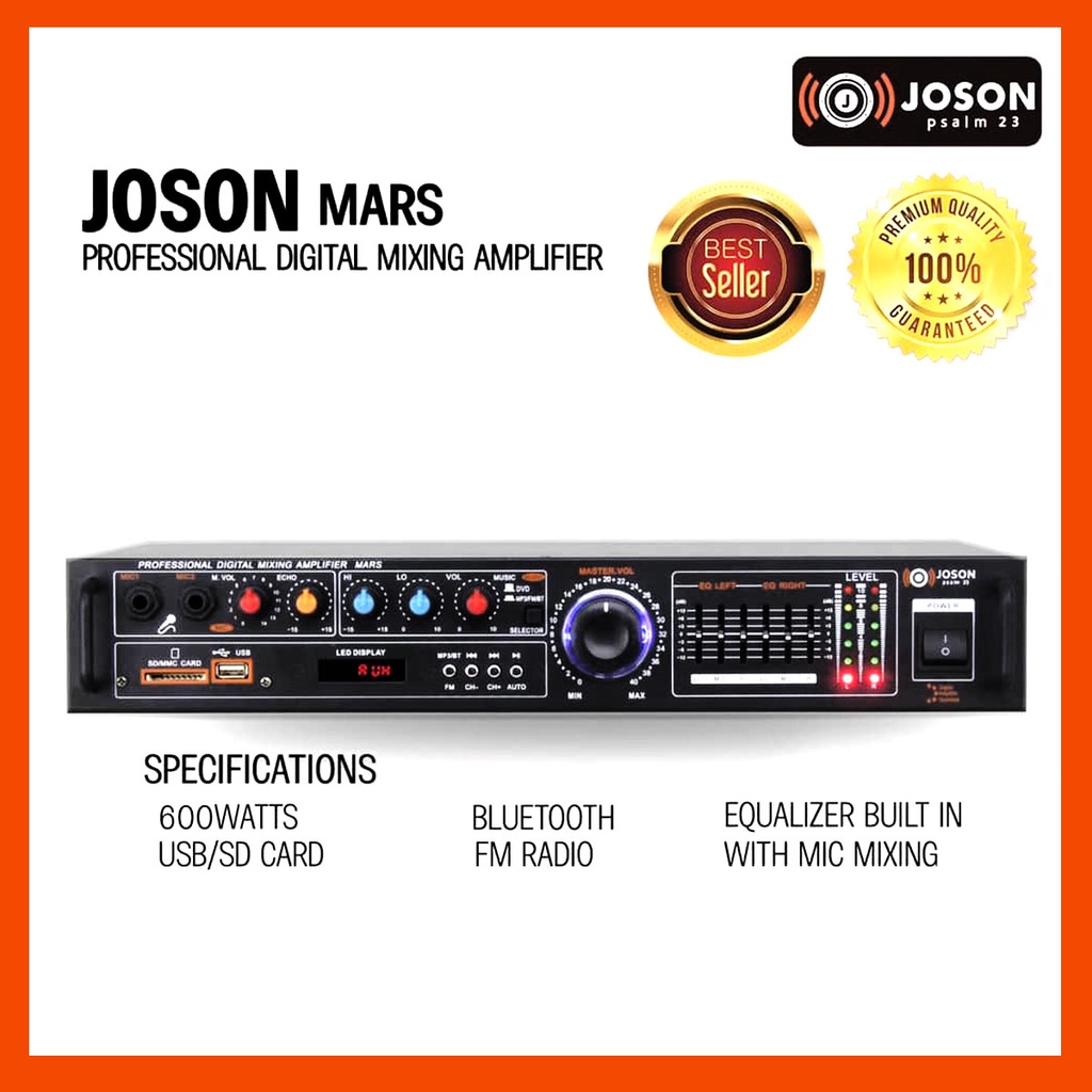 JOSON Mars POWER AMPLIFIER FM/USB/SD/BT PLAYER - 600W PMPO (tested ...