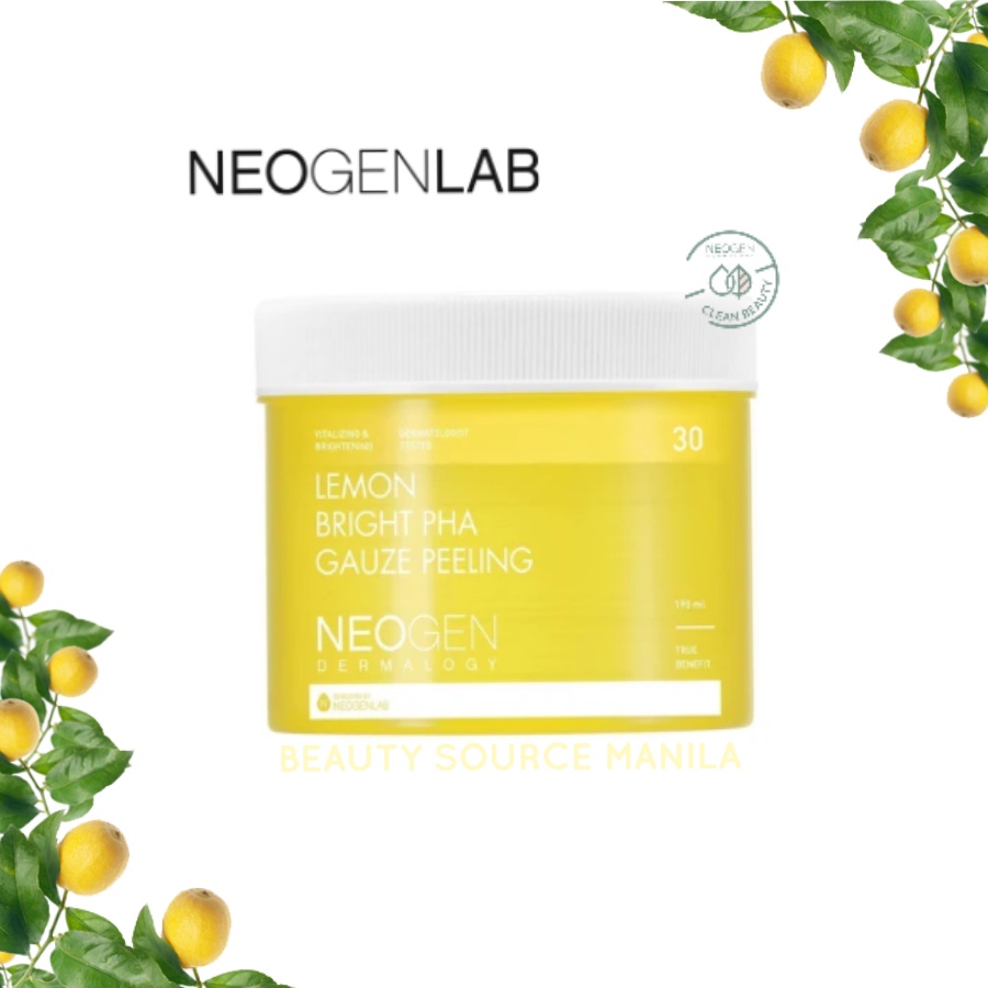 NEOGEN DERMALOGY LEMON BRIGHT PHA GAUZE PEELING 190mL (30 PADS ...