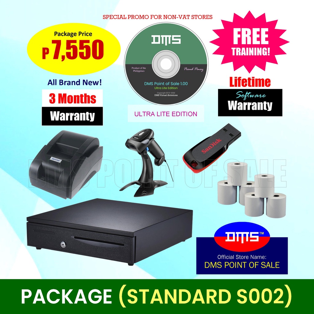 S002 | DMS POS Point of Sale System STANDARD Package - LIFETIME ...