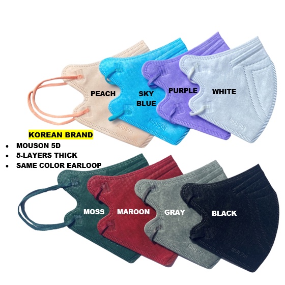 10 PCS ORIGINAL 5D KN95 Colored facemask like LVTA KF94 SOOMLAB Face ...