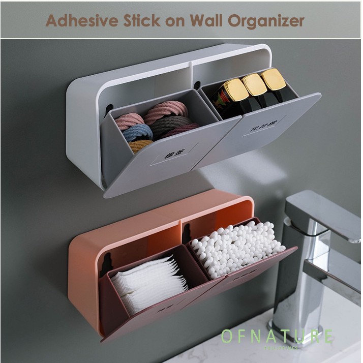 OFNATURE Adhesive Stick on Wall Organizer for Bathroom Office Supplies ...