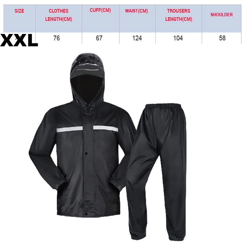 Raincoat for Motorcycle Rider Upgraded Waterproof Thick Jacket and ...