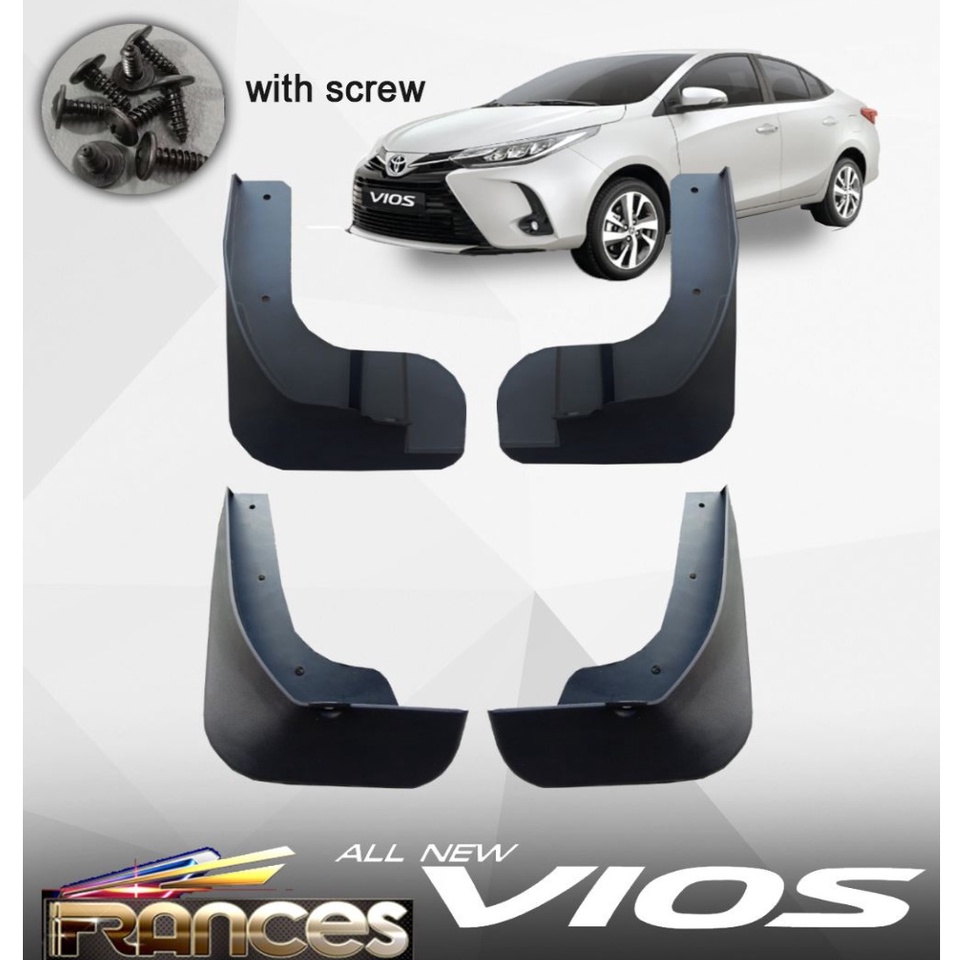 TOYOTA VIOS 2018 to 2025 with screw Mudguard / Mud flaps / Mud guard ...
