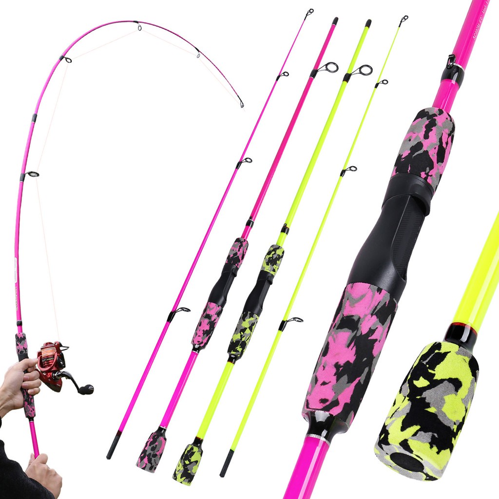 1.8M Spinning/Casting Fishing Rod 2 Section Carbon Fiber Fishing Tackle ...