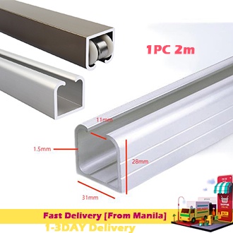 Thickened aluminum alloy hanging rail Steel Door Track for Sliding Door ...
