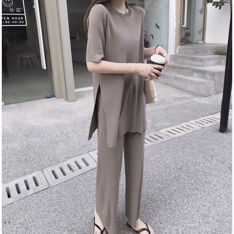 Only.Fashion Knitted Terno Pants #6698 6698 | Shopee Philippines