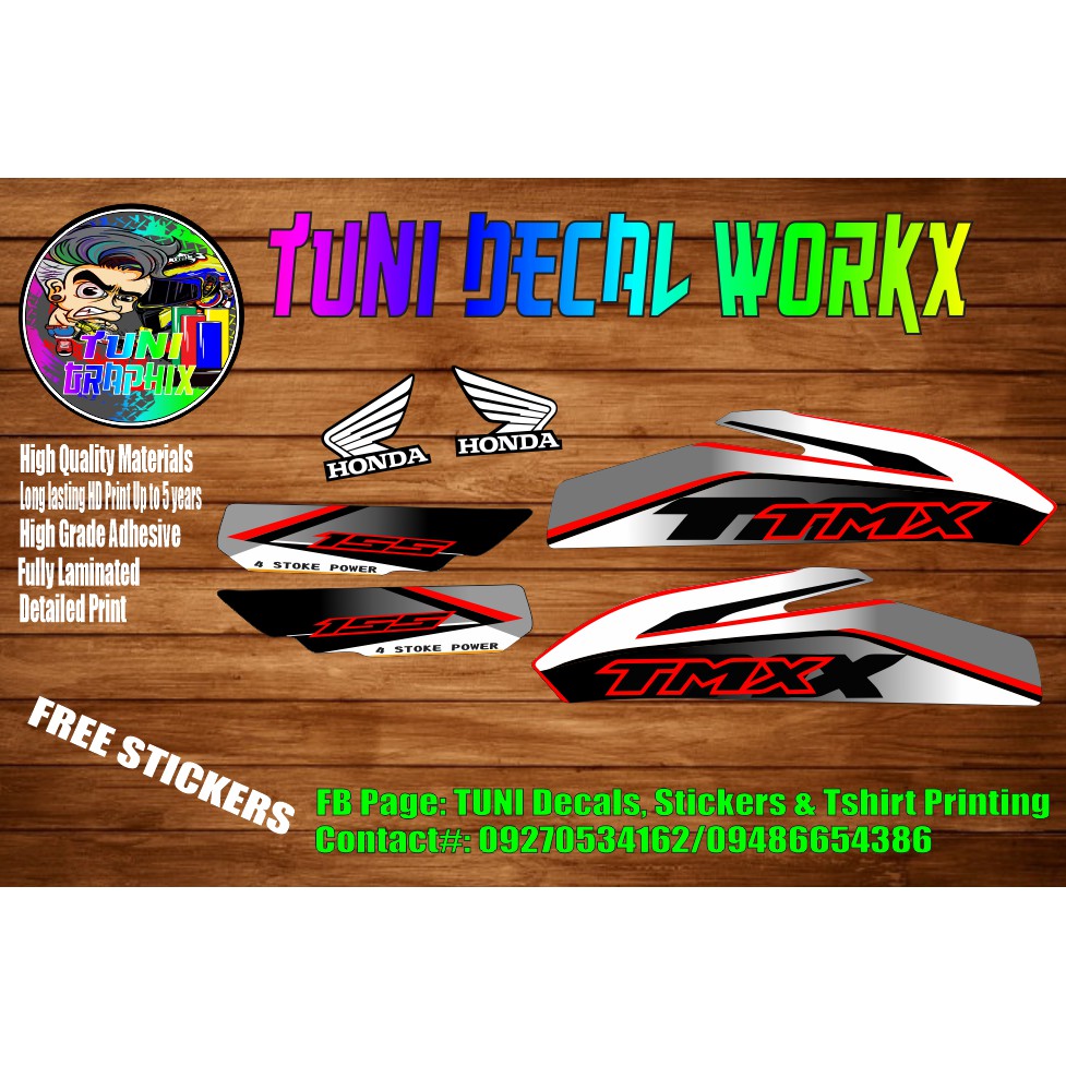 TMX 155 STOCK DECAL (RED) | Shopee Philippines
