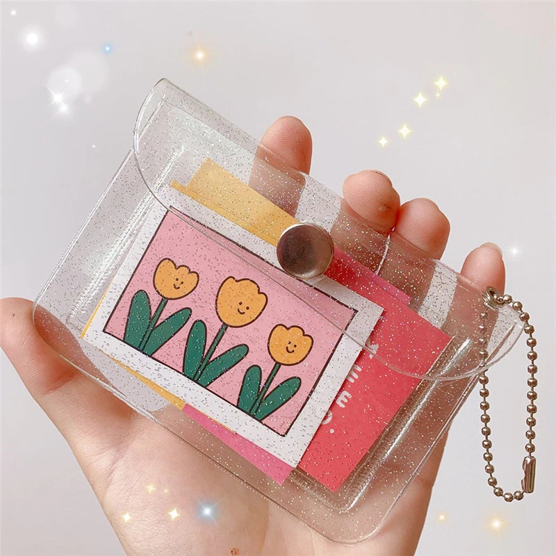 Fashion Transparent Waterproof Pvc Women Card Case Business Card Holder ...