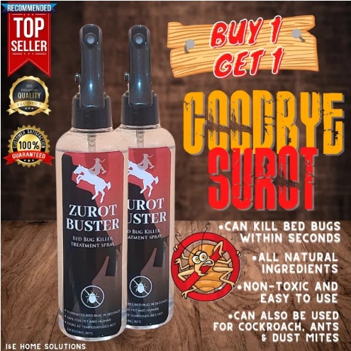 BUY 1 TAKE 1 Original Zurot Buster BedBug / Surot Killer Spray | Shopee ...