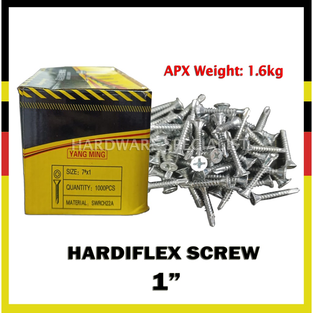 Hardiflex Screw 1” APX Weight 1.6 kg per Box | Shopee Philippines