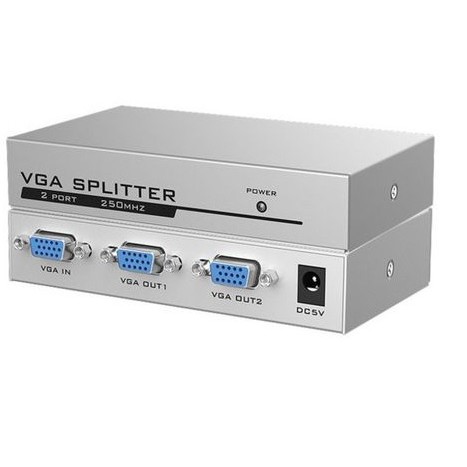 2 Ports VGA Splitter 250Mhz ( 1 INPUT , 2 OUTPUTS ) (1920 x 1440 ) 30M ...