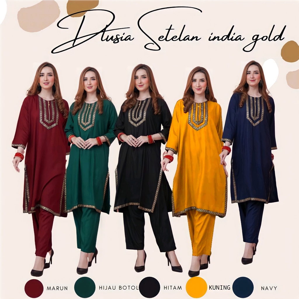 Arab DASTER Set INDIA GOLD BY Dannis ORI - Pregnant HOME DRESS - Women ...