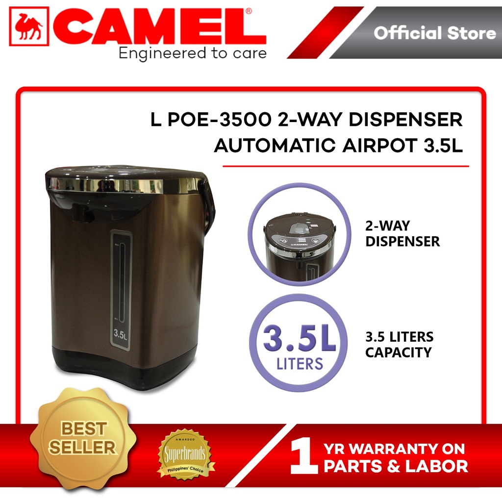 Camel POE-3500 2-Way Dispenser Automatic Airpot 3.5L with Reboil ...
