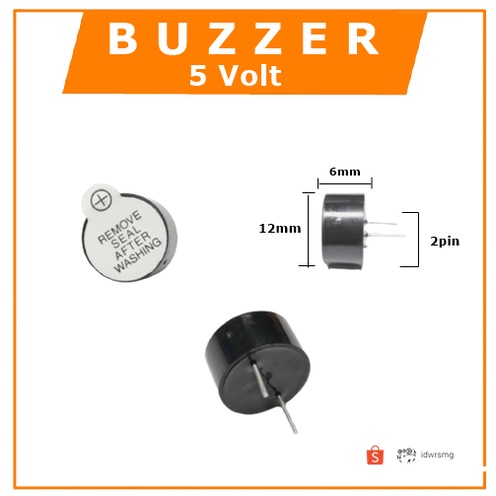 Active Buzzer 5V High Quality Speaker Buzzer 12mm 5 Volt | Shopee ...