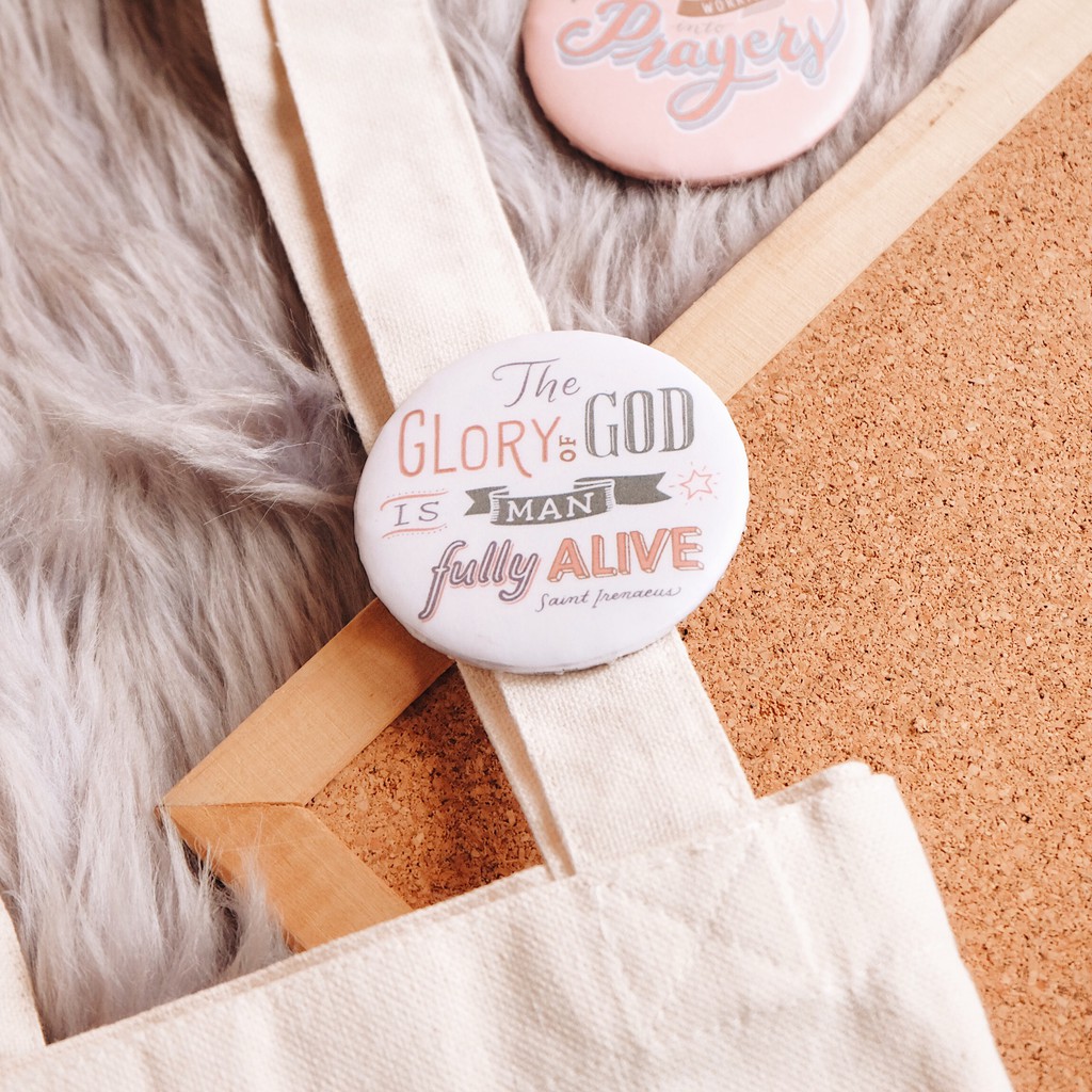 Papemelroti Words That Inspire Matte Badge | Bible Verse Christian ...