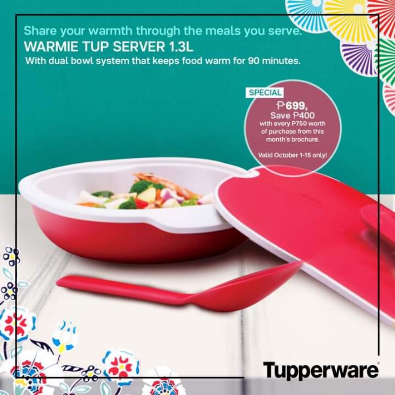 Warmie Tup 1.3L Food server Microwave safe food storage kitchenware ...