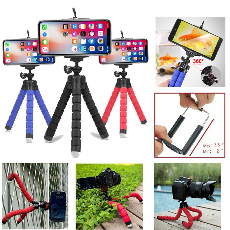 Universal Flexible Mini Tripod Octopus Sponge Stand Bracket Desk Lamp ...