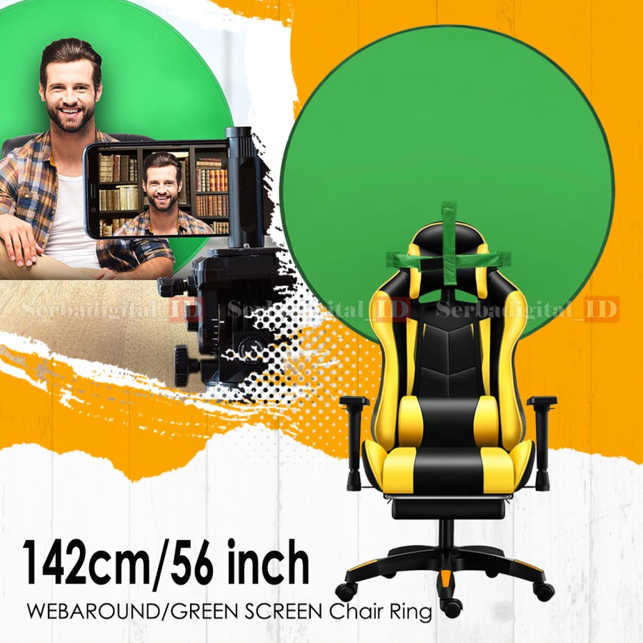 Webaround Background Green Screen Chair Ring WFH Conference, Streaming ...