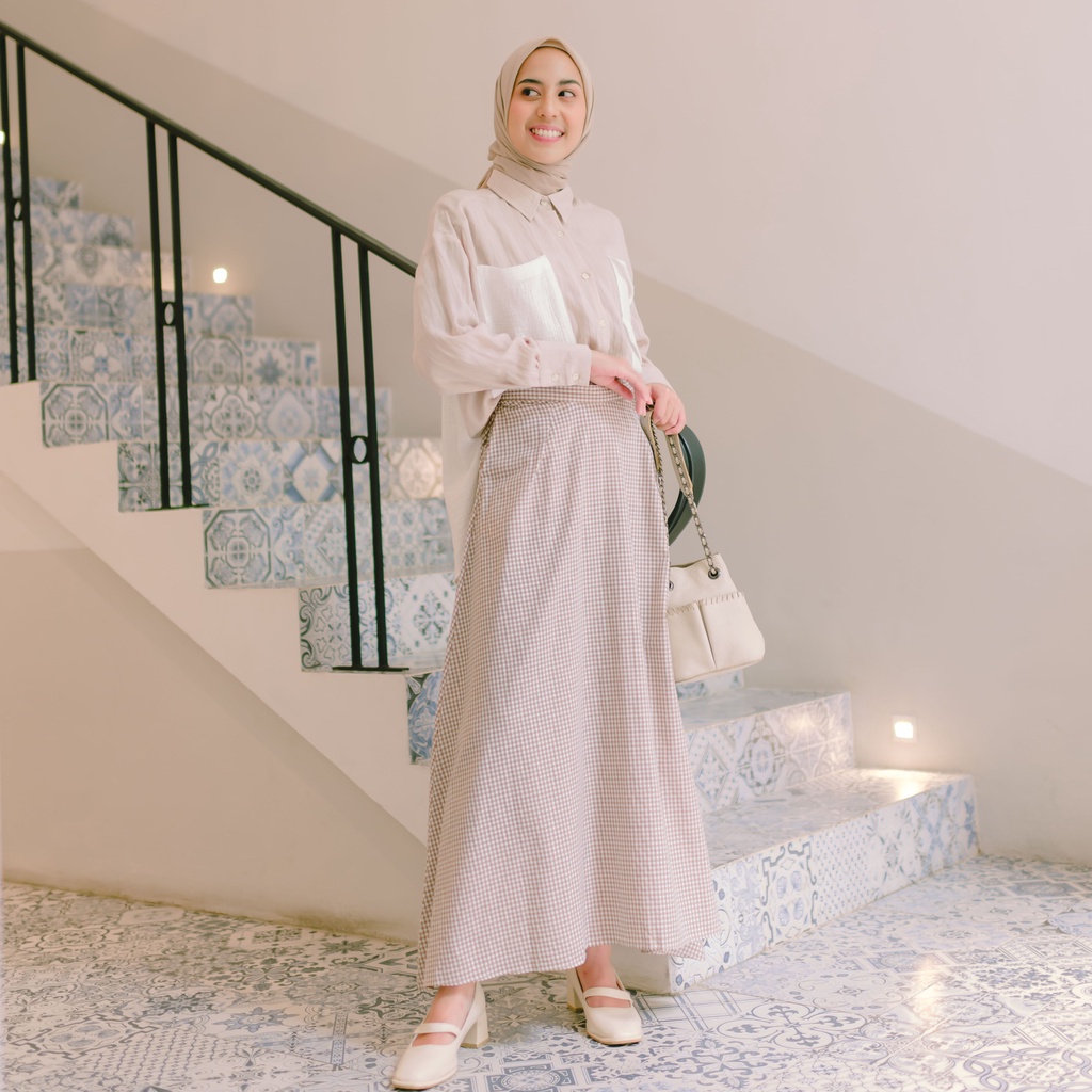 Lozy Hijab - Scale Skirt (Long Plaid Skirt) | Shopee Philippines