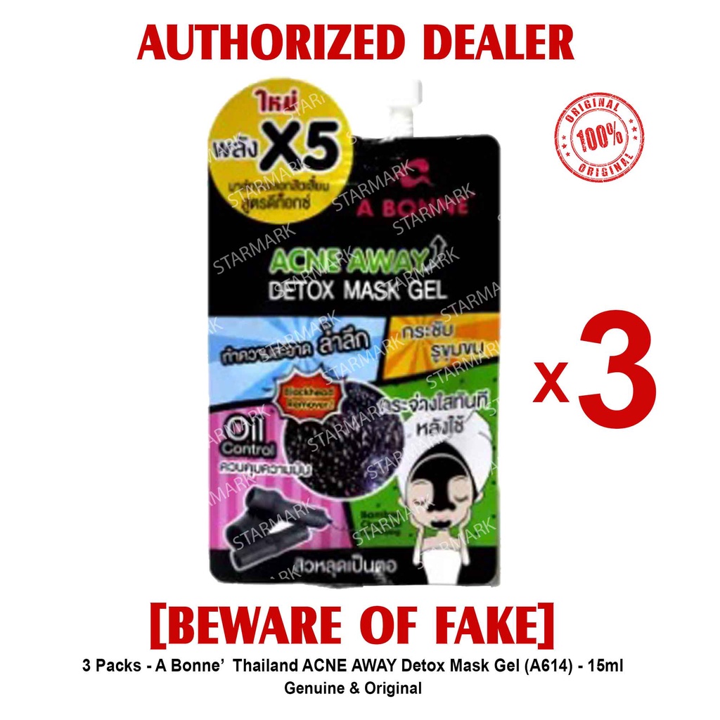 Abonne Acne Away Detox Mask Gel 15ML Sachet Abonne' THAILAND Authentic ...