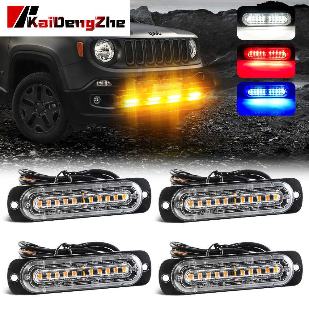 1PCS Ultra Thin 10 Chips Car LED Strobe Light Emergency Light Warning ...