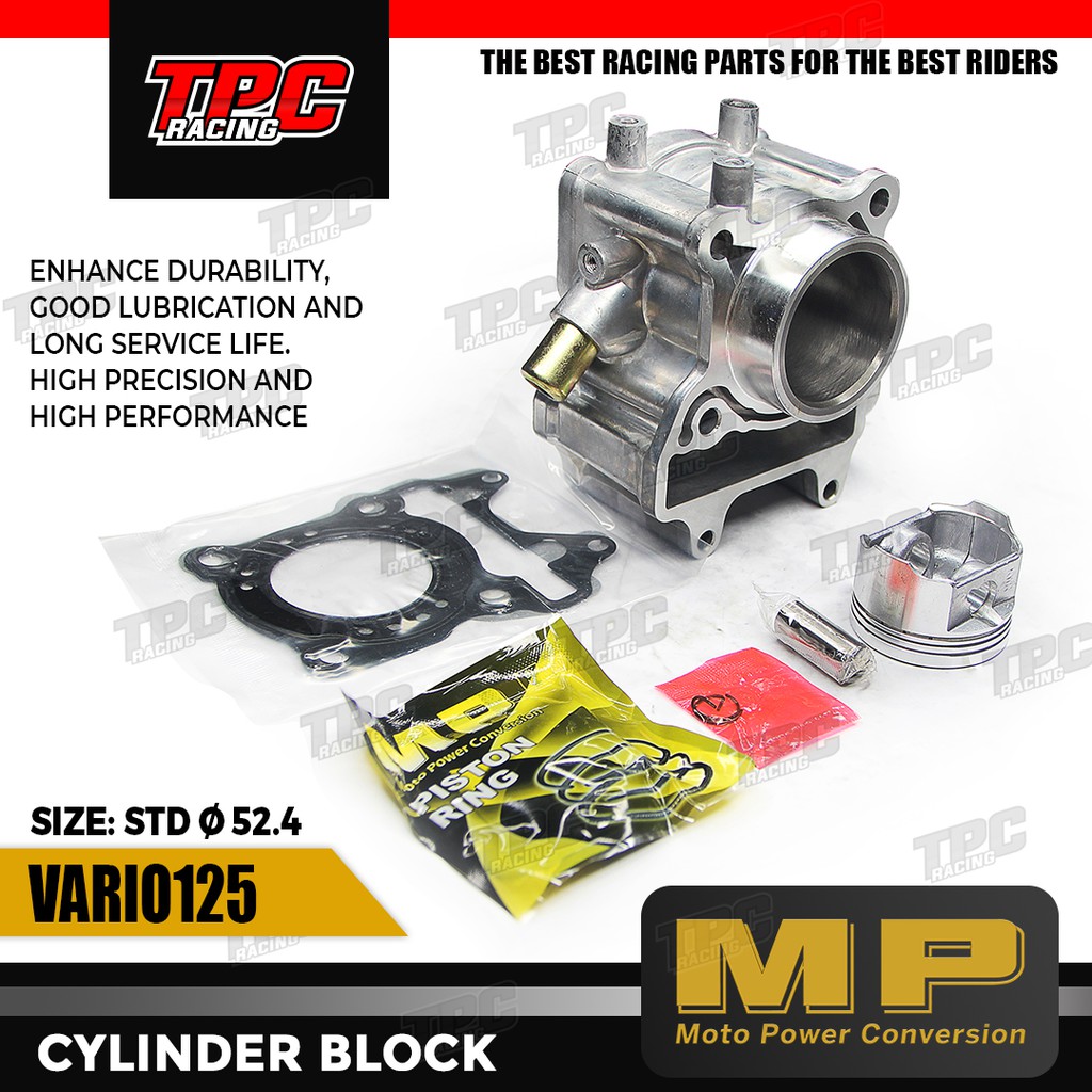 TPC MP CYLINDER BLOCK (STEEL) VARIO125 FI/CLICK125 FI 52.4MM STD and 59MM | Shopee Philippines